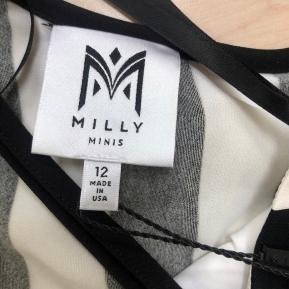 Milly Minis | Dresses | Milly Minis Girls Black White Halter Dress 2 ...